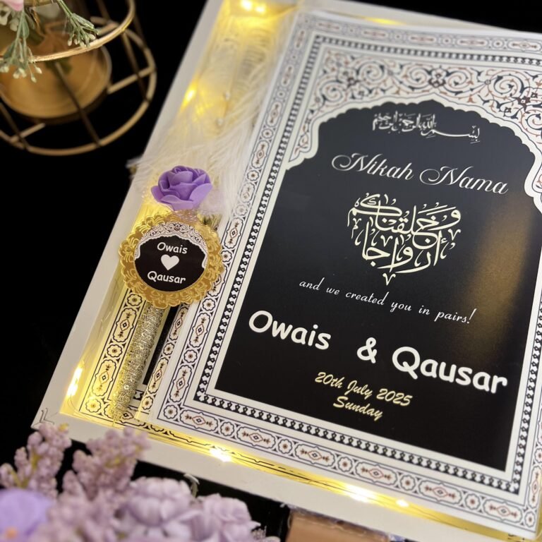 Customized Nikah Nama in Kashmir | Premium Saath Nama & Muslim Wedding ...