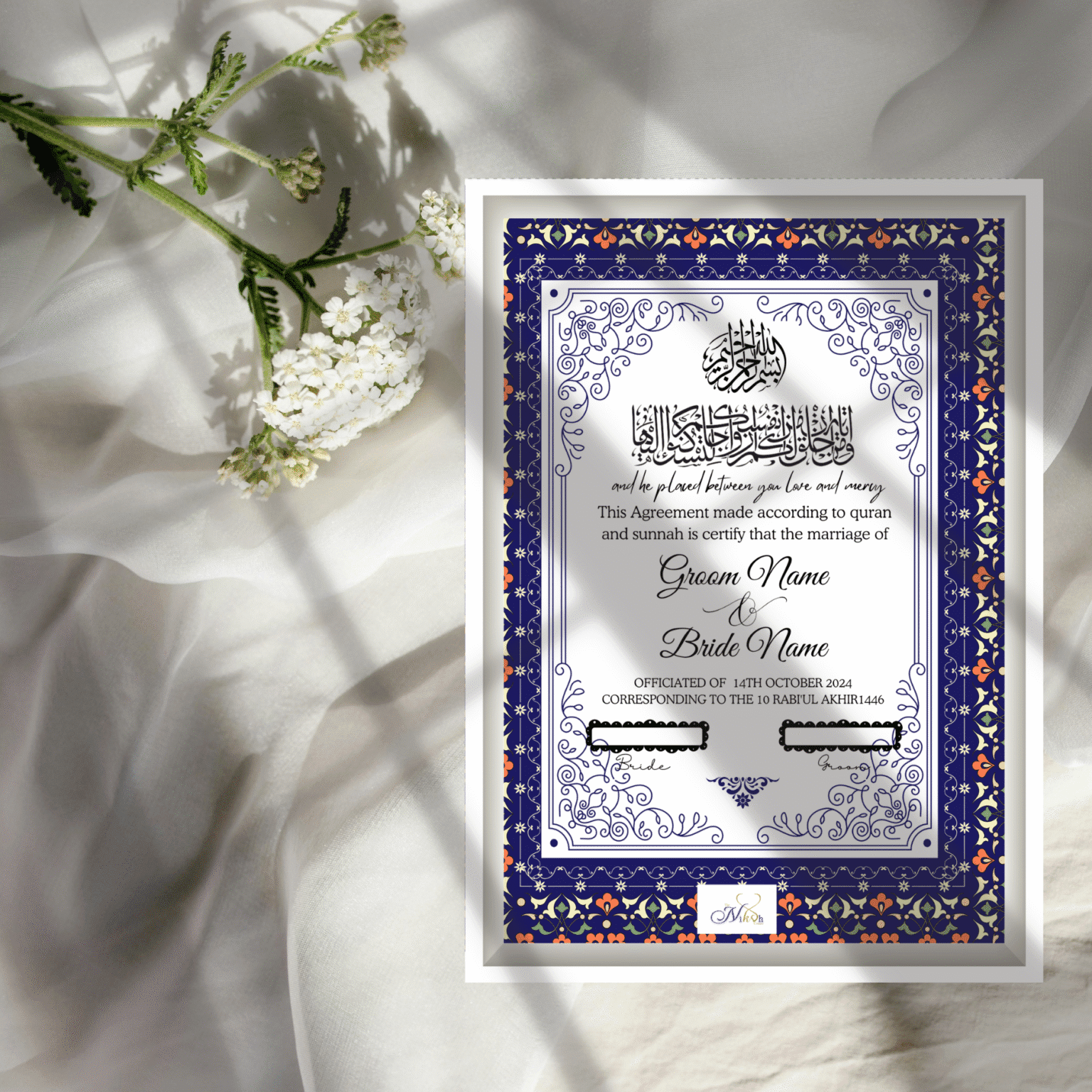 Customize Nikah nama and Essentials - The Nikah Corner
